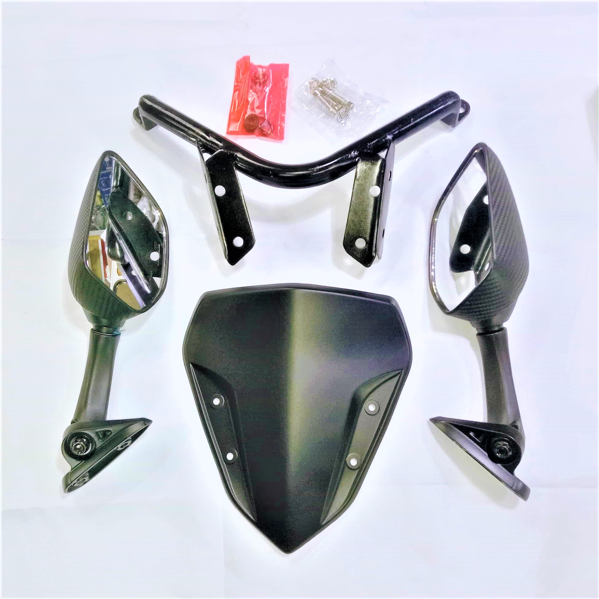 SET SIDE MIRROR with VISOR and BRACKET FOR MIO SPORTY/SOULTY/MIO SOUL i ...