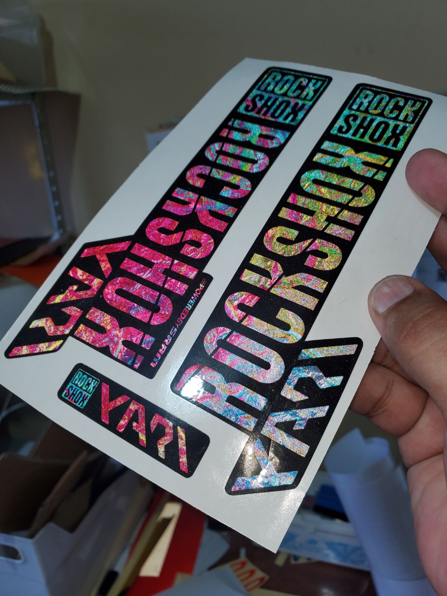 rockshox sticker 3m reflective laminated 1.7x7 inches size | Lazada PH