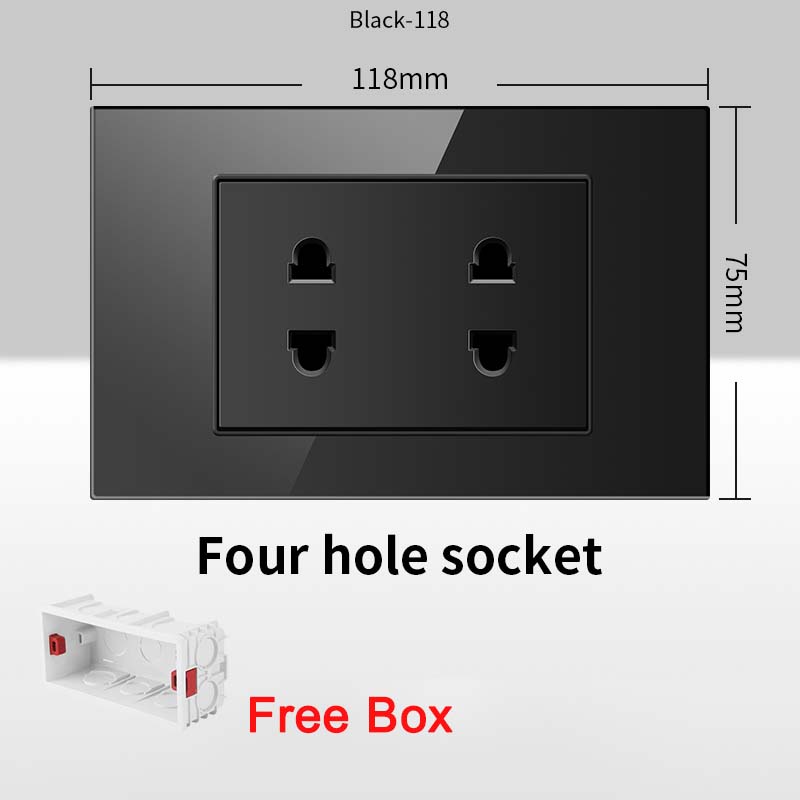 【Free Box】Wall Switch and Outlet Switch Socket Panel Porous 118 Type ...