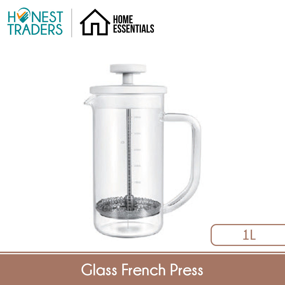 Glass French Press Coffee Maker (White - 350ml) - HE-1060170 - Made of ...