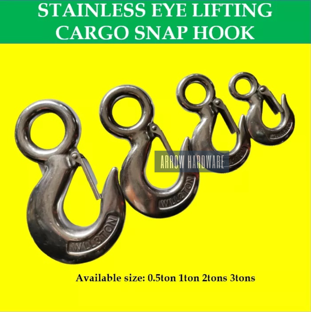 Stainless Eye Lifting Cargo Snap Hook 0.5ton-5ton | Lazada PH