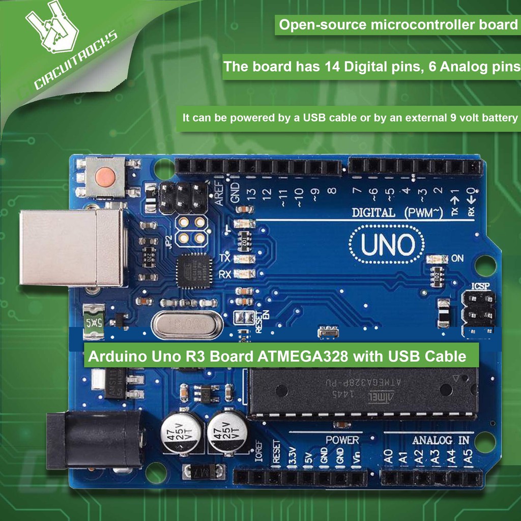 Circuitrocks UNO R3 Development Board ATmega328P CH340 CH340G UNO R3 ...