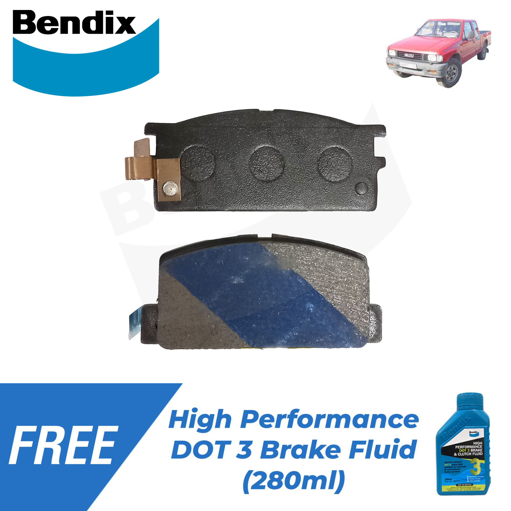 Bendix Brake Pads GCT DB327 Front Set for Isuzu A-100WK w/ Indicator ...