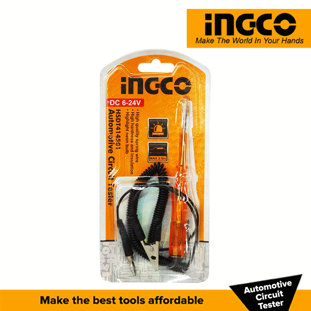 INGCO Test Light Circuit Tester DC6-24V Voltage Detector Automotive ...