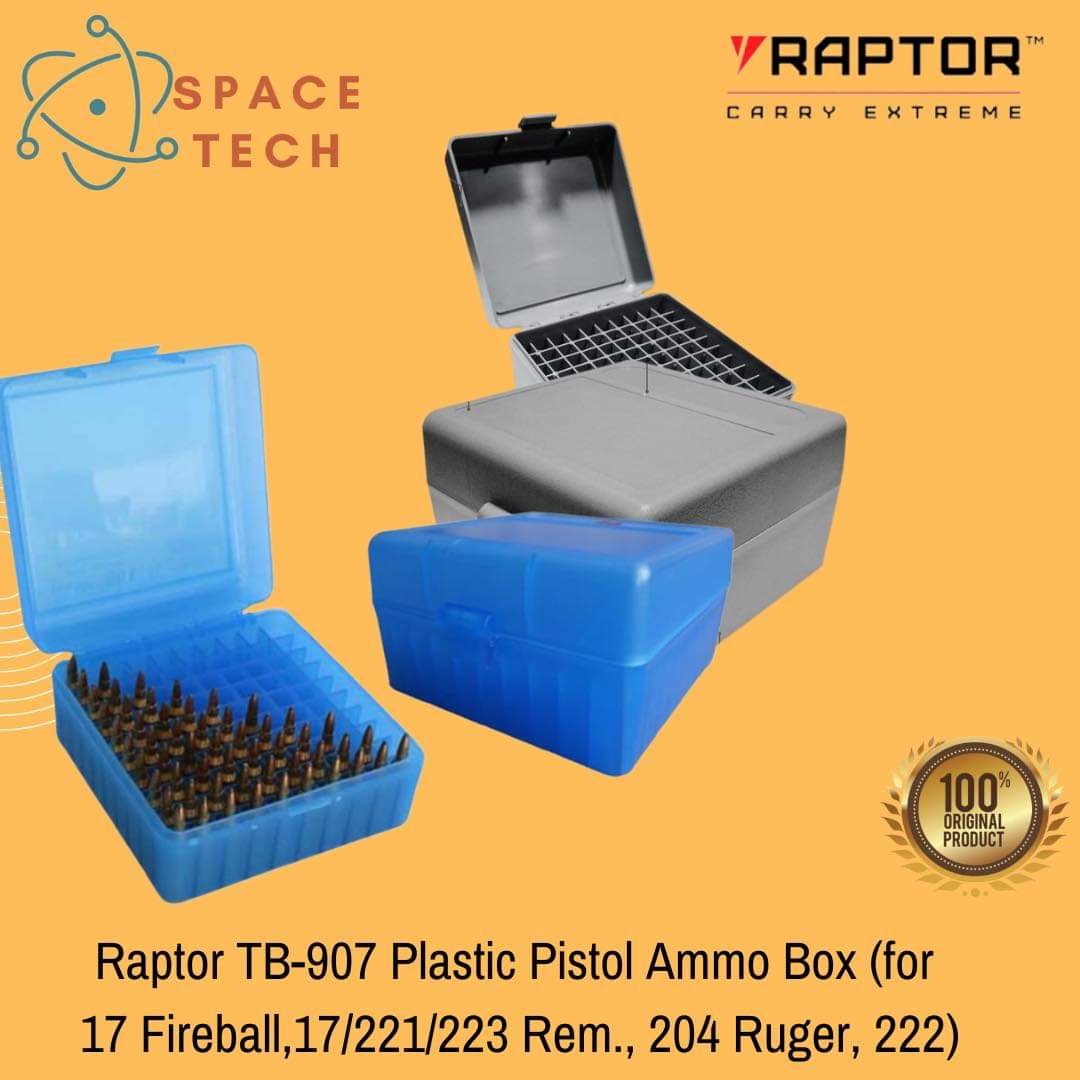 Raptor TB-907 Plastic Pistol Ammo Box (for 17 Fireball, 17/221/223 Rem ...
