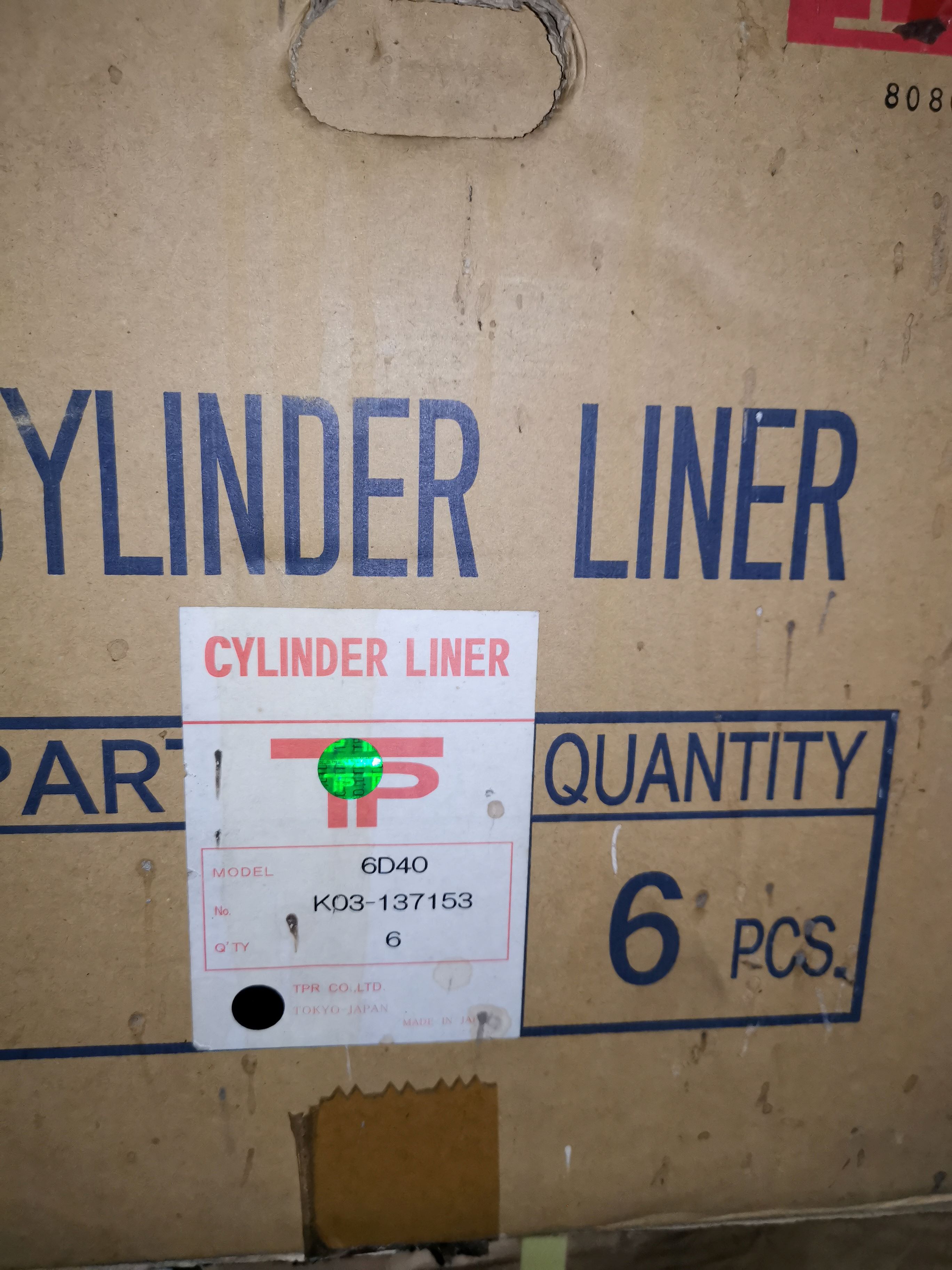 TP Cylinder Liner for MITSUBISHI 6D40 (K03-137153) (0562F) | Lazada PH