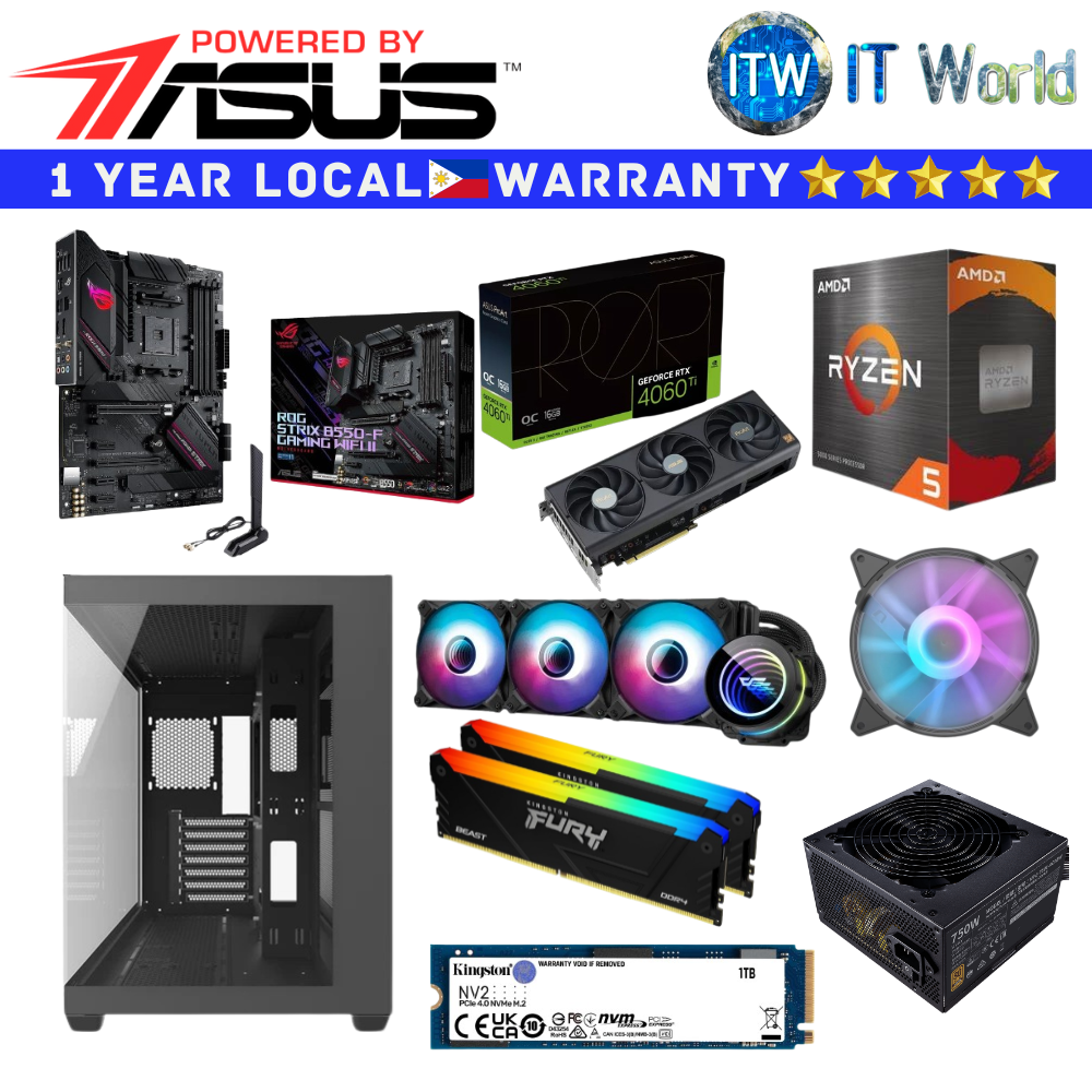 Gaming PC Powered by ASUS Desktop Computer Set Troops Build 7 5700X ...