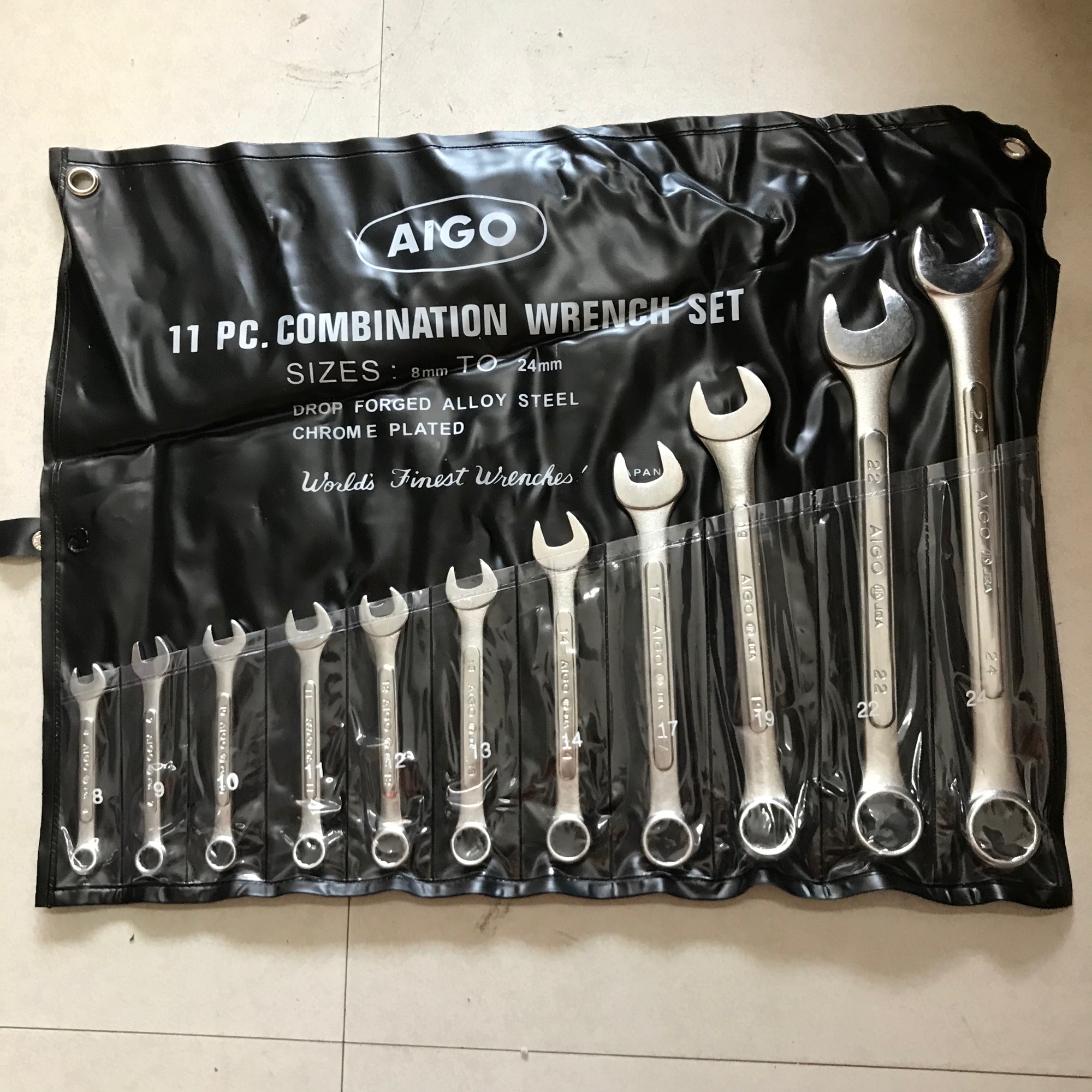 11pcs Aigo Combination wrench set 8-24mm (JAPAN) | Lazada PH