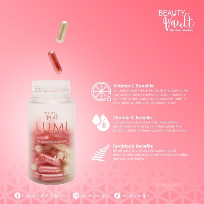 collagen glutathione capsule original Original Effective LUMI 24H Glutathione Capsules Whitening ...