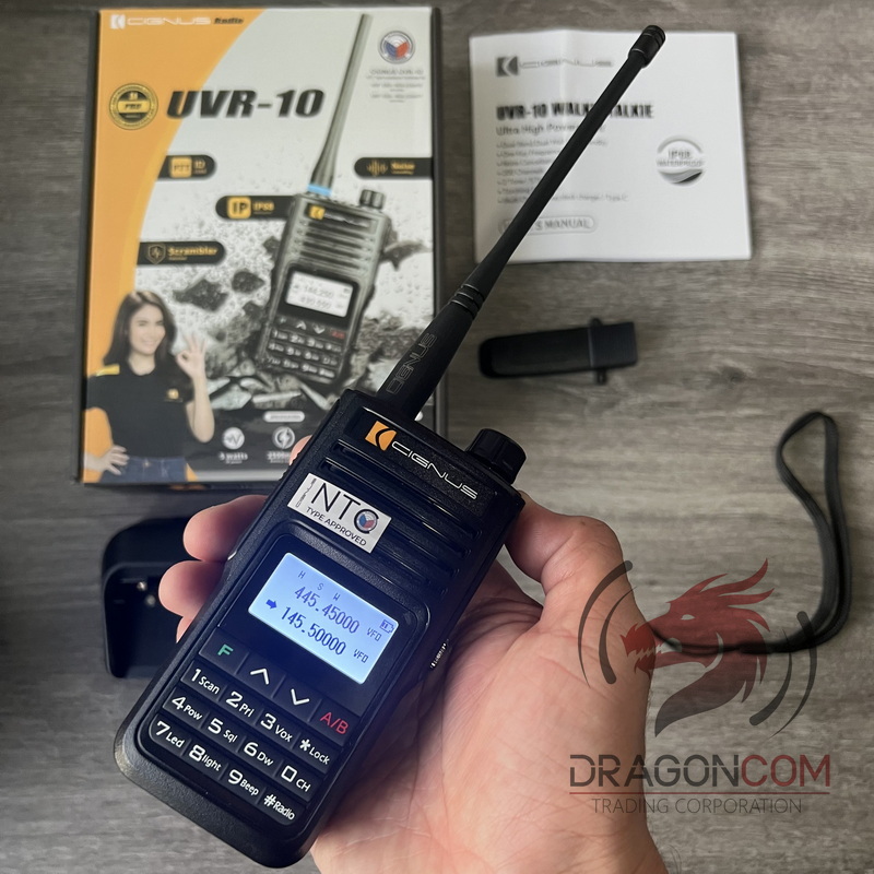 Cignus UVR-10 or UVR10 Dual Band IP68 Waterproof 10 Watts Two Way Radio ...