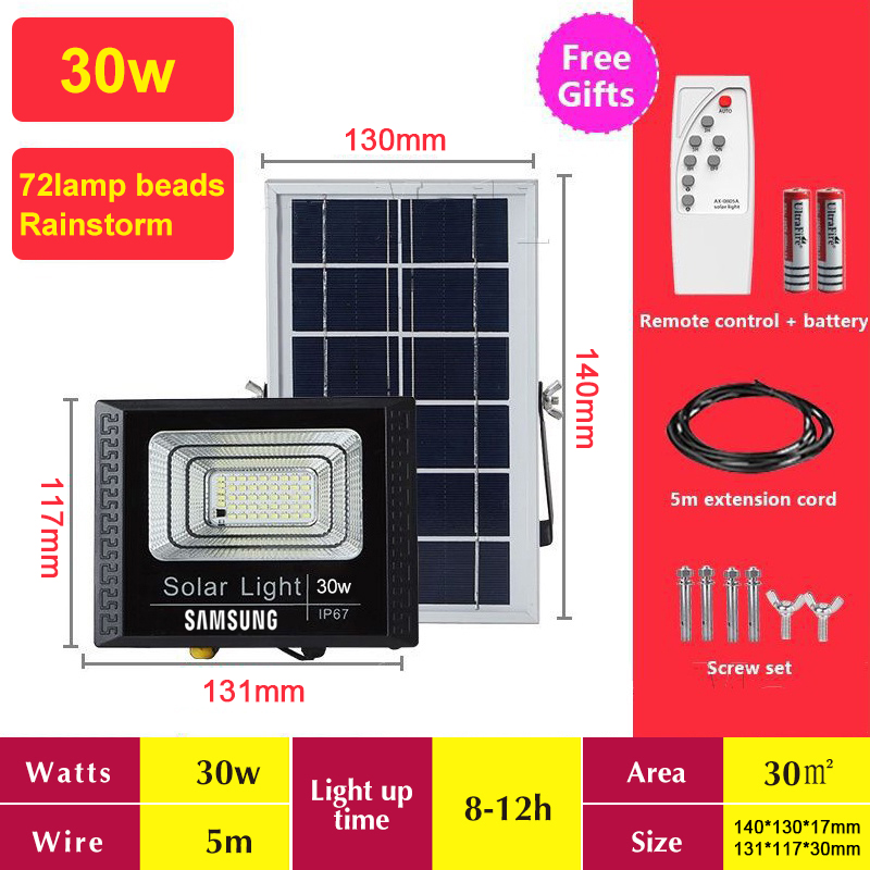 Samsung Solar light 500W LED Solar Lights Outdoor Bright Solar ...