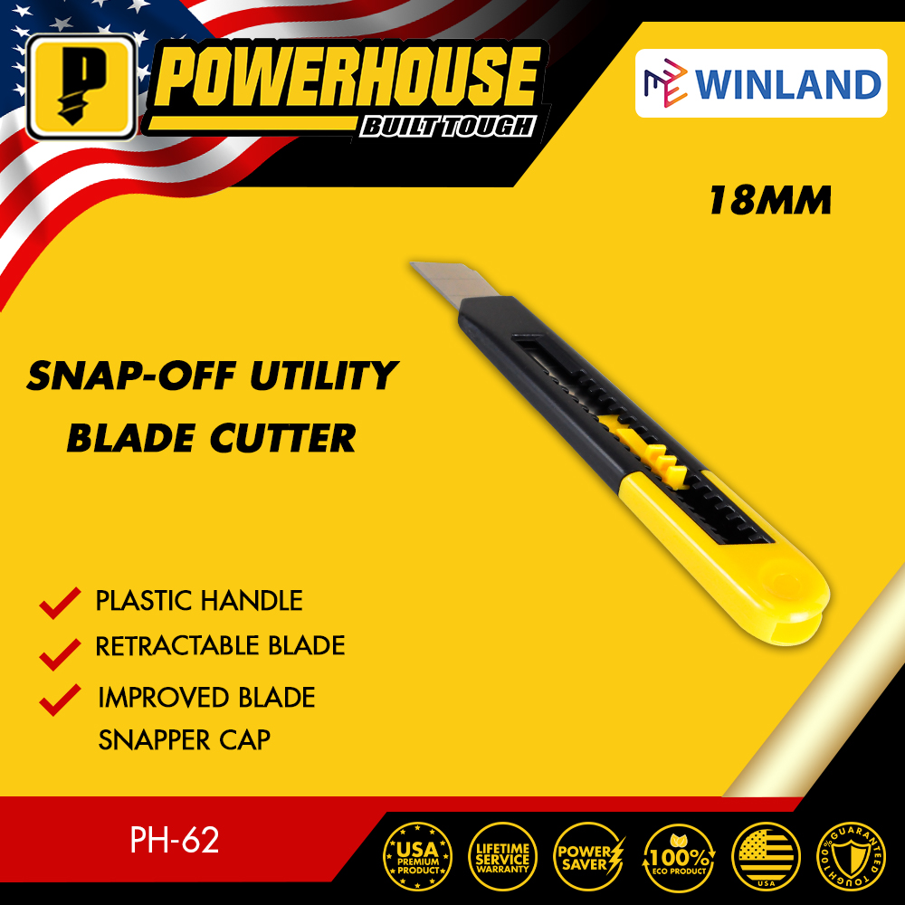 POWERHOUSE by Winland Snap-Off Utility Blade Cutter Big Knife Quick ...
