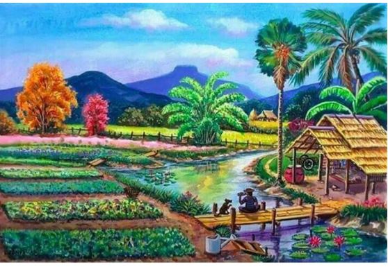 CRAFTERSHOUSE DIY Diamond painting BAHAY KUBO 1 50X75cm fully beaded ...
