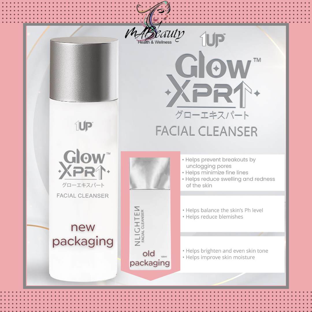 1UP GLOW XPRT FACIAL CLEANSER TONER NLIGHTEN FOR EVERYDAY USE HELPS ...