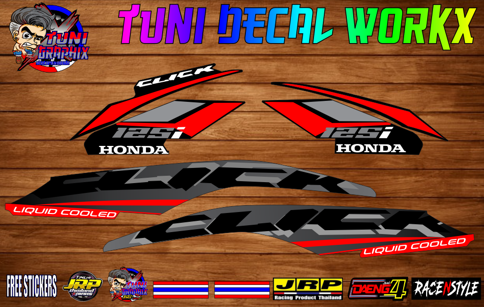 HONDA CLICK 125i 2021 STOCK DECALS W/ FREEBIES | Lazada PH