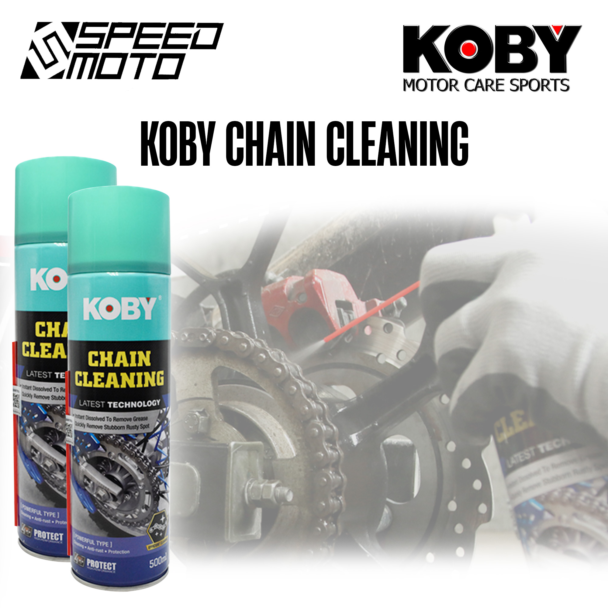 KOBY CHAIN CLEANING 500ML STRONG PENETRATION & ANTI-RUST UNIVERSAL M ...