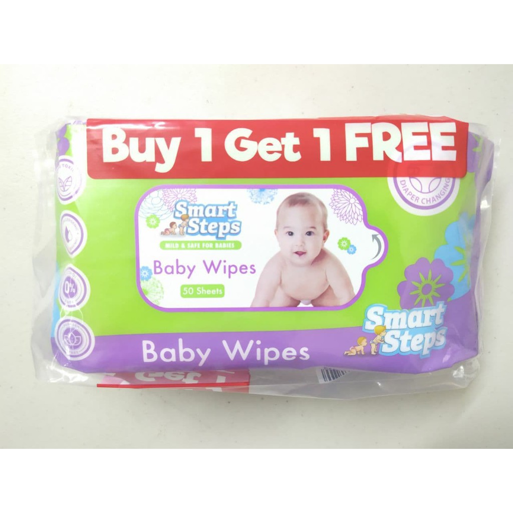 smart steps baby wipes 50sheets buy1take1 | Lazada PH