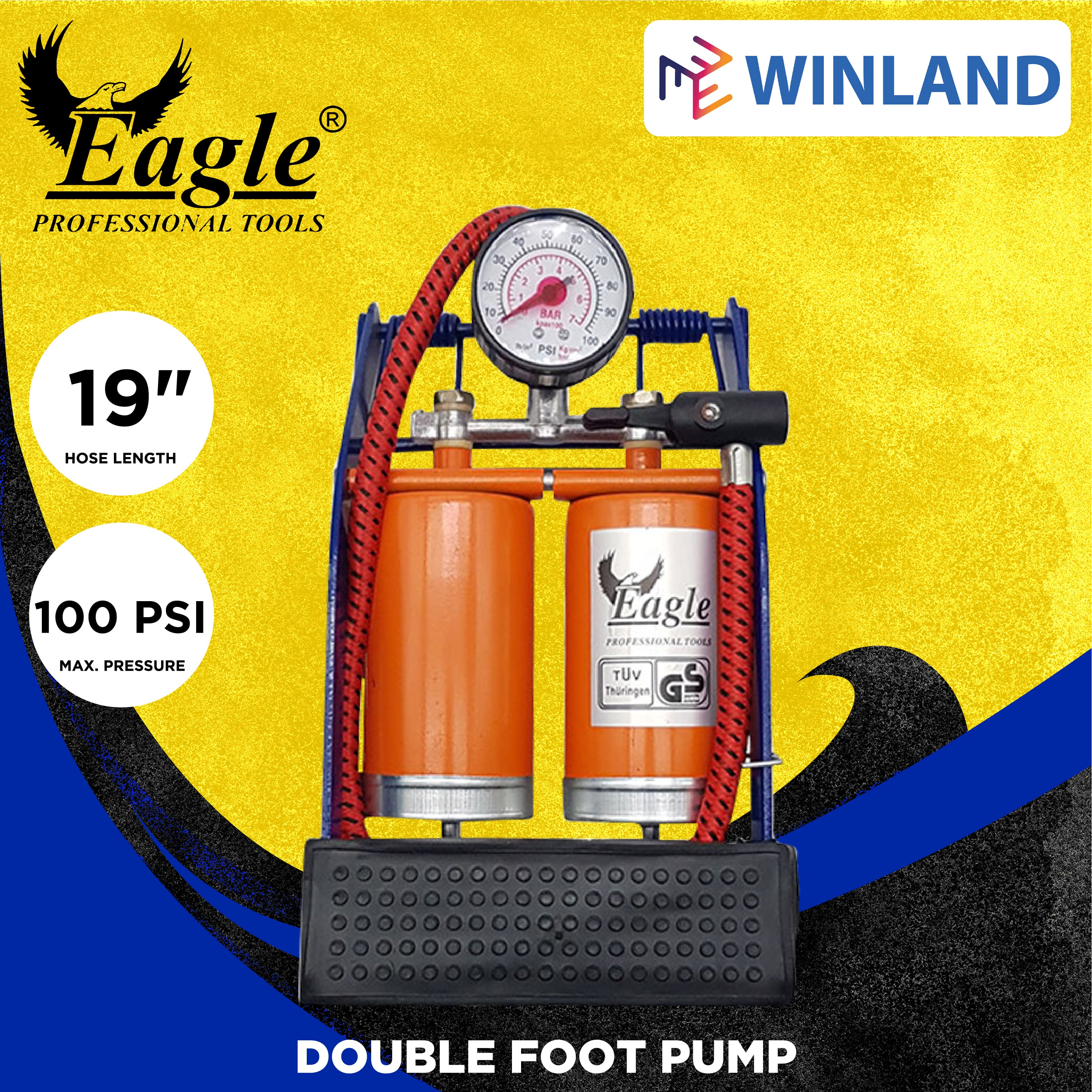 Eagle by Winland Professional Tools Double Grinder Foot Pump *Winland ...