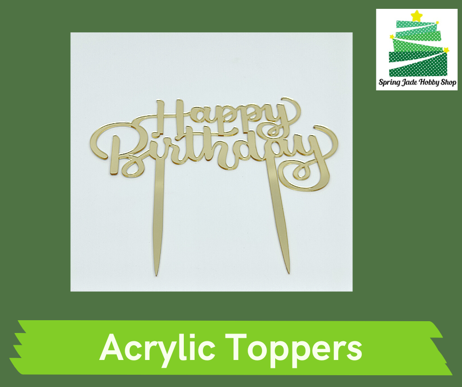 Spring Jade: Acrylic Happy Birthday Cake Topper (1pcs) | Lazada PH