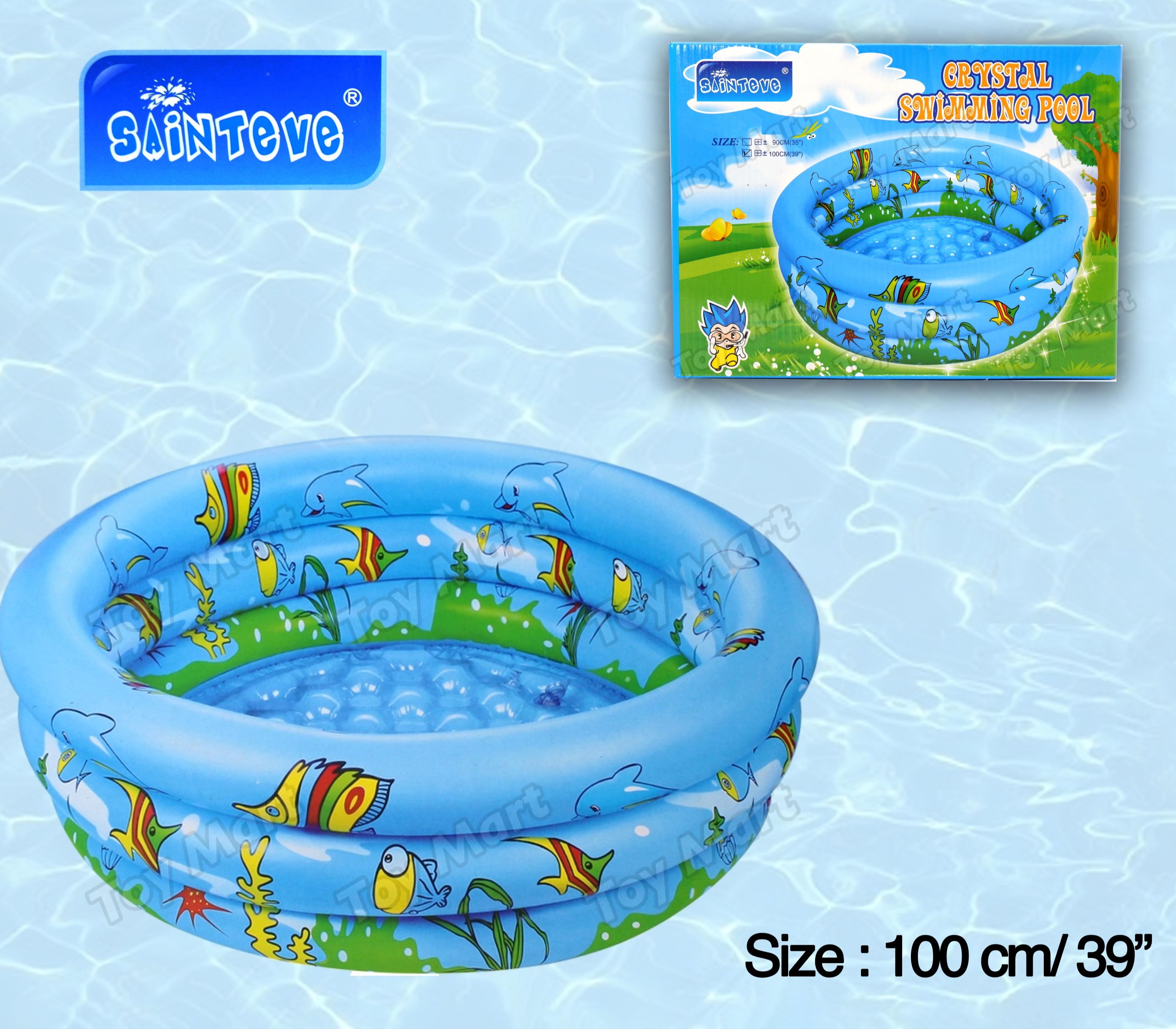 39 inch / 100 cm Swimming Pool Inflatable Round Pool Summer Fun for ...
