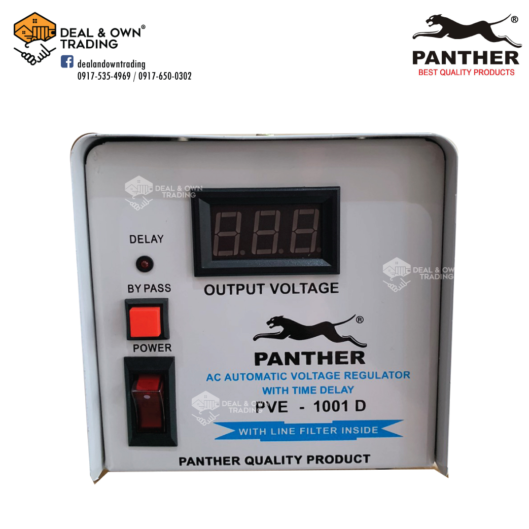 Panther PVE 1001 D AVR Relay Type, 1000 Watts Output 220V AC with 3-5 ...