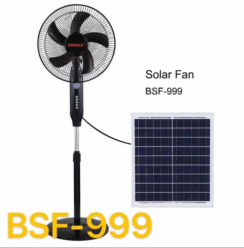 BOSCA 16 Inch 12V DC Vertical Solar Outdoor Rechargeable Solar Fan with ...