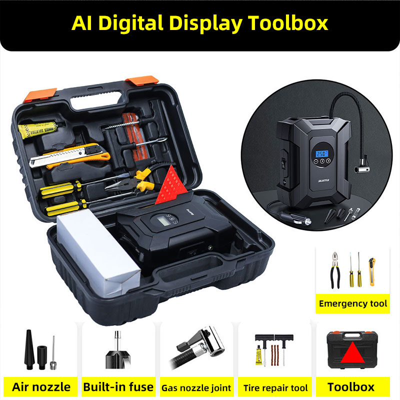 HOTSPEED Air Compressor Portable Tire Inflator for Car 12V Car Mini Air ...