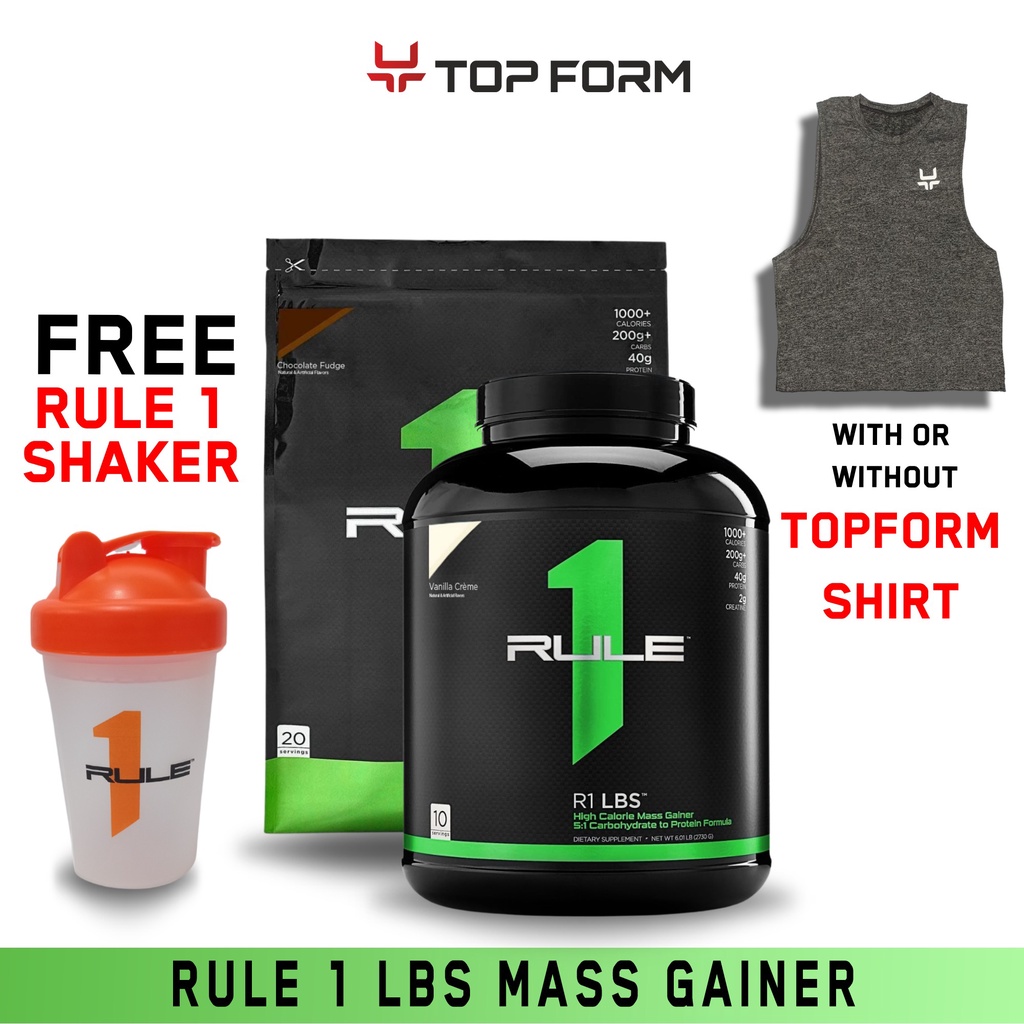 Rule 1 LBS High Calorie Mass Gainer with shaker 6lbs, 12lbs | Lazada PH