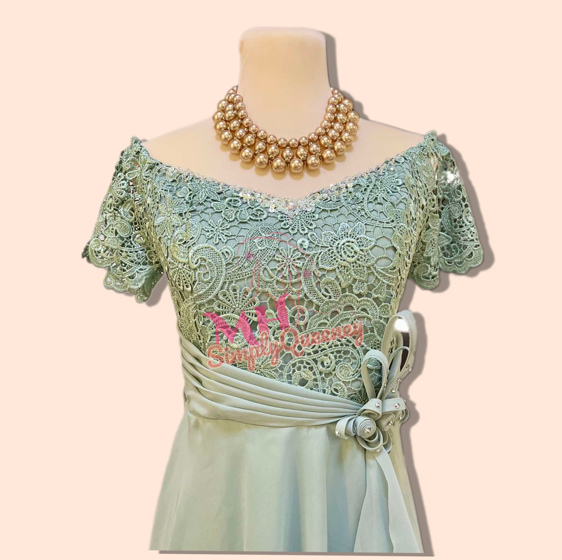 ALL PASTEL MHer Elegant Women Dress for Wedding Entourage Mother Ninang ...