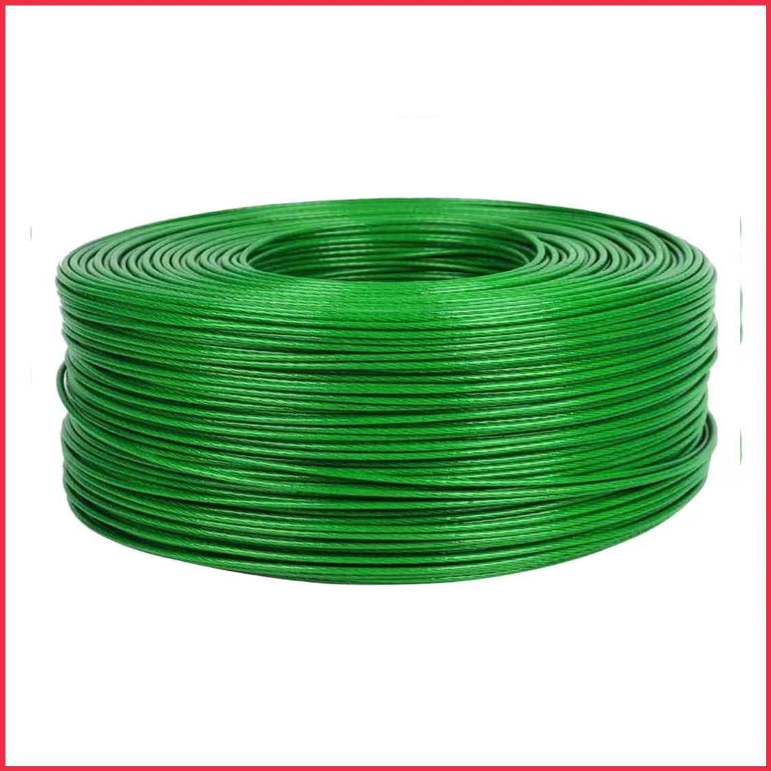 3MM-8MM White green transparent plastic galvanized steel wire rope soft ...