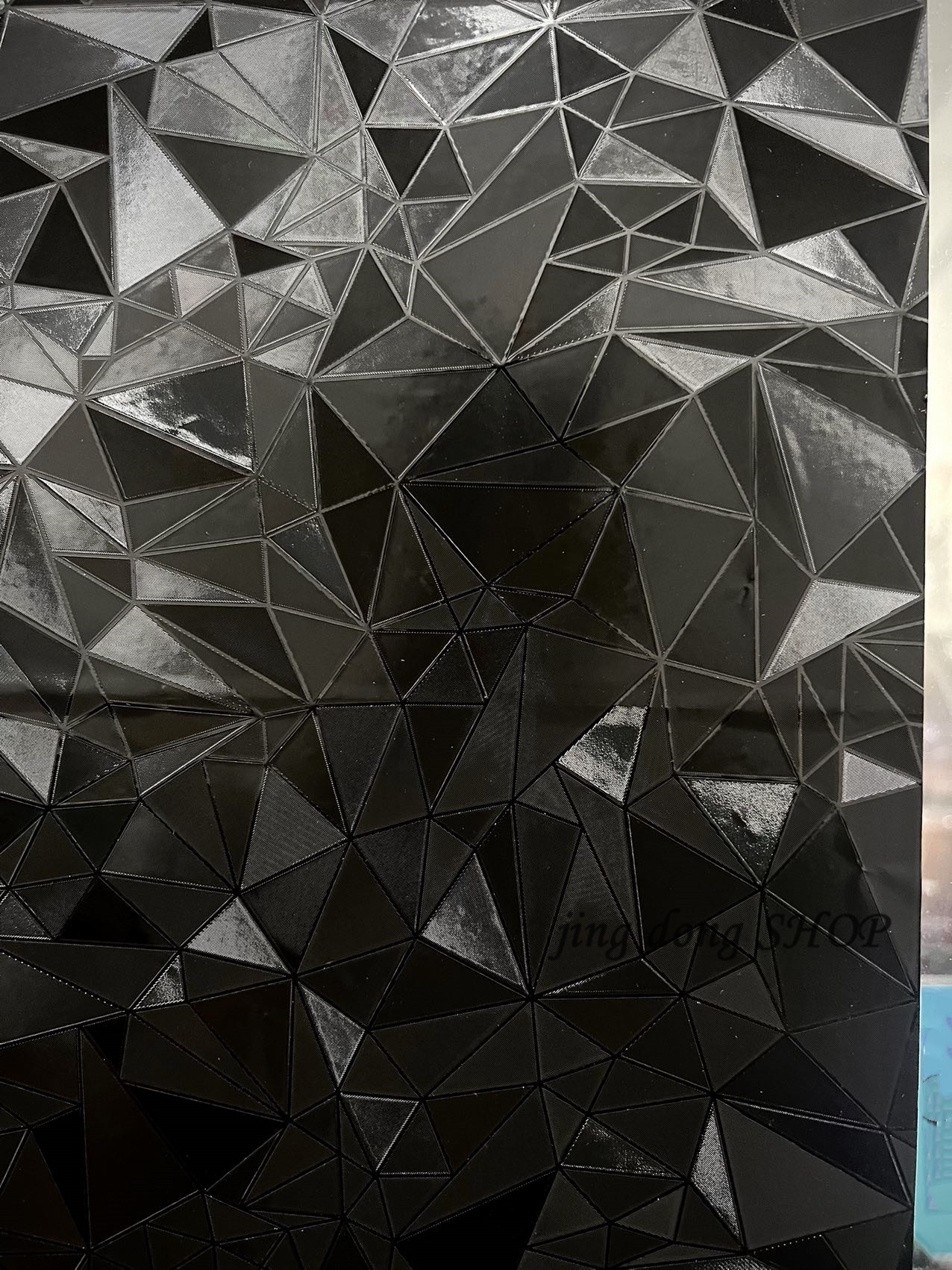 Electrostatic Privacy Black Window Film Decorative Glass Sticker Total ...