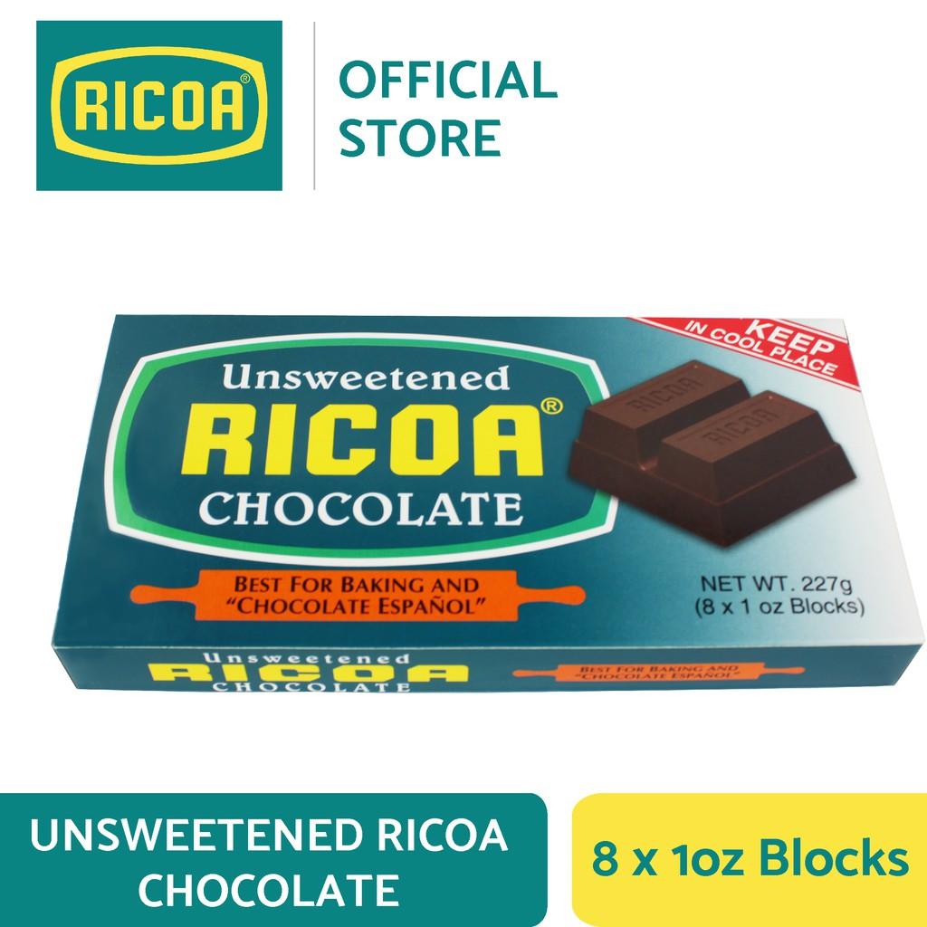 Ricoa Unsweetened Chocolate (8 x 1 oz Blocks) | Lazada PH