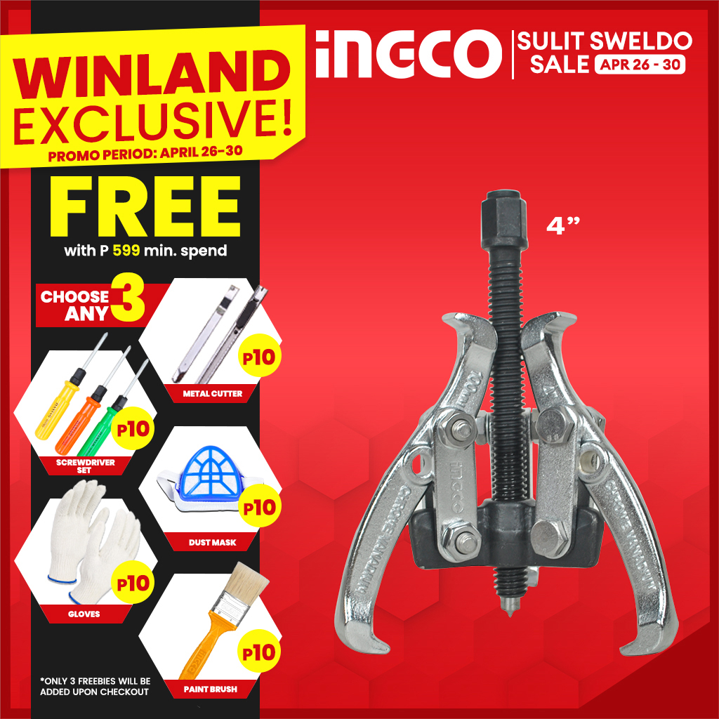 INGCO by Winland 4" Three Jaws Gear Puller Remover Jaw Bearing ...