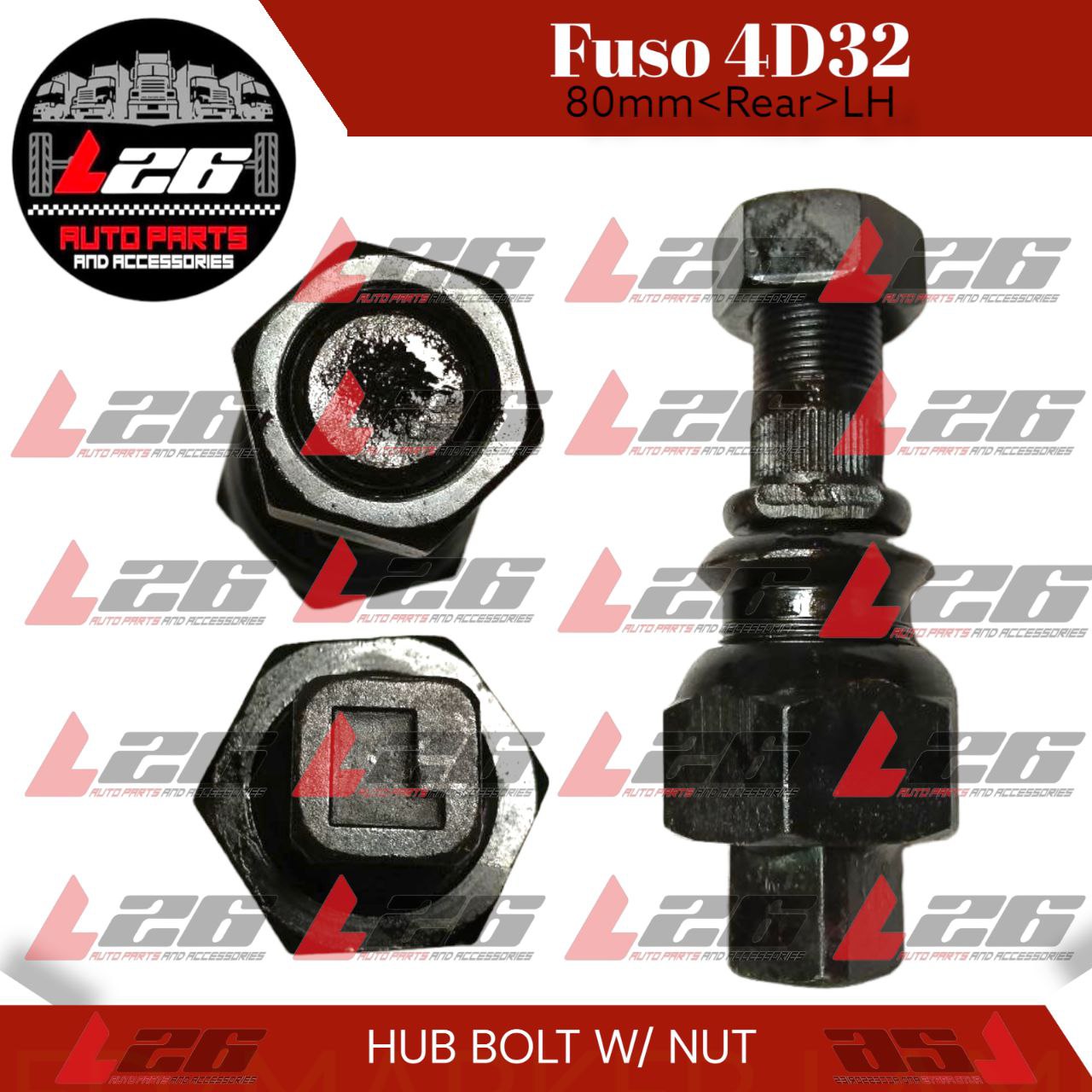 Mitsubishi Fuso 4D32 TRUCK 80mm HUB BOLT W/ NUT REAR RH/LH | Lazada PH