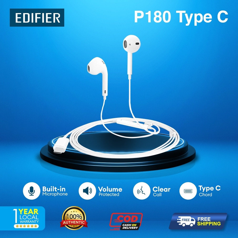 Edifier P180 Plus / P180 Type-C Built-in Microphone HD Voice Free ...
