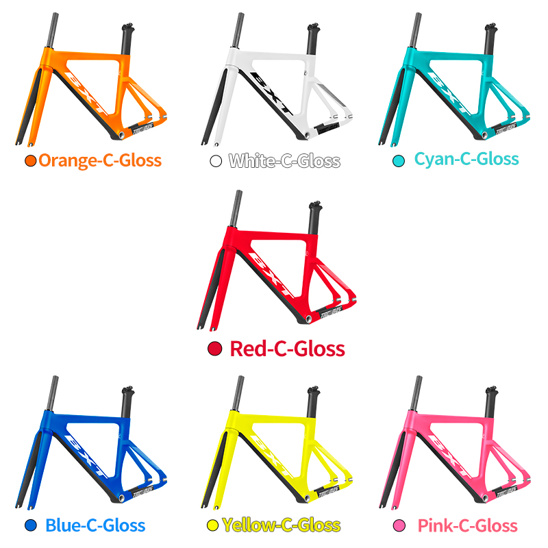BXT 2022 New Full Carbon Track Frame With Fork Seatpost T800 Fixed Gear ...