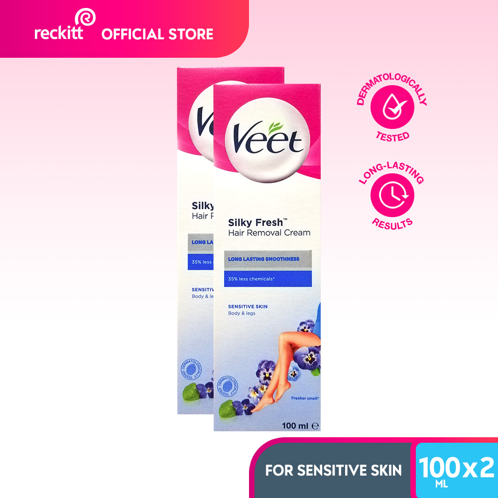 Veet Hair Removal Cream for Sensitive Skin 100g Set of 2 | Lazada PH