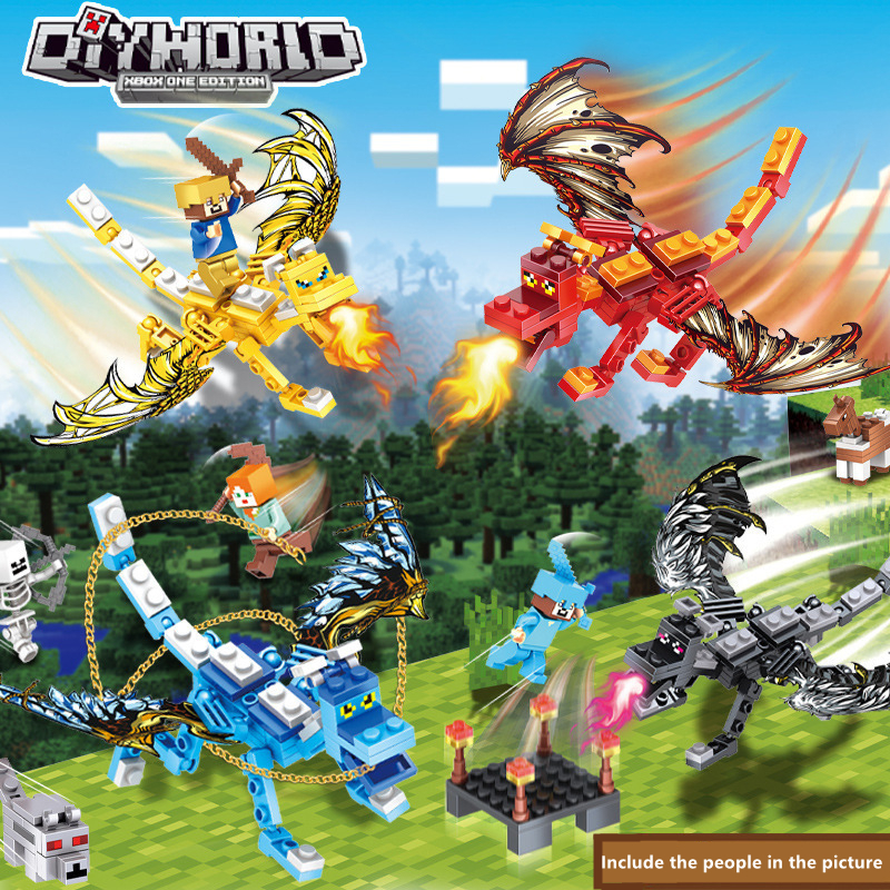 Lego Compatible Minecraf t Ultimate Ender Dragon Steve Creeper ...