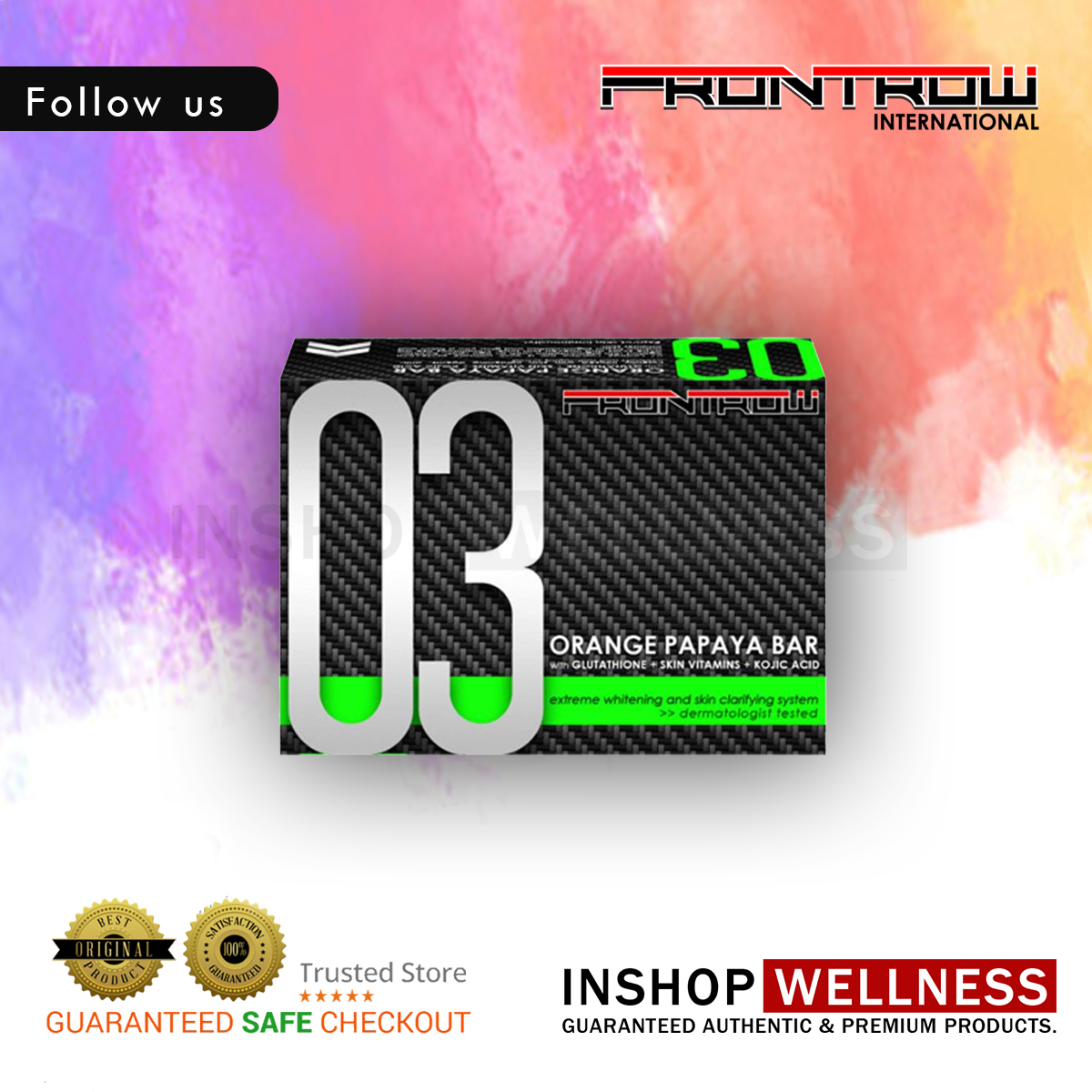 LUXXE WHITE FRONTROW Soap 03 Orange Papaya Bar with Glutathione + Skin ...