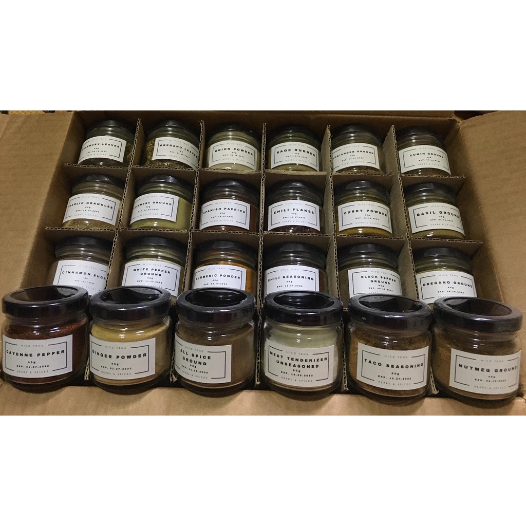 BUNDLE SET 24 pcs Herbs and Spices 12ml Jars () High Quality Brand ...