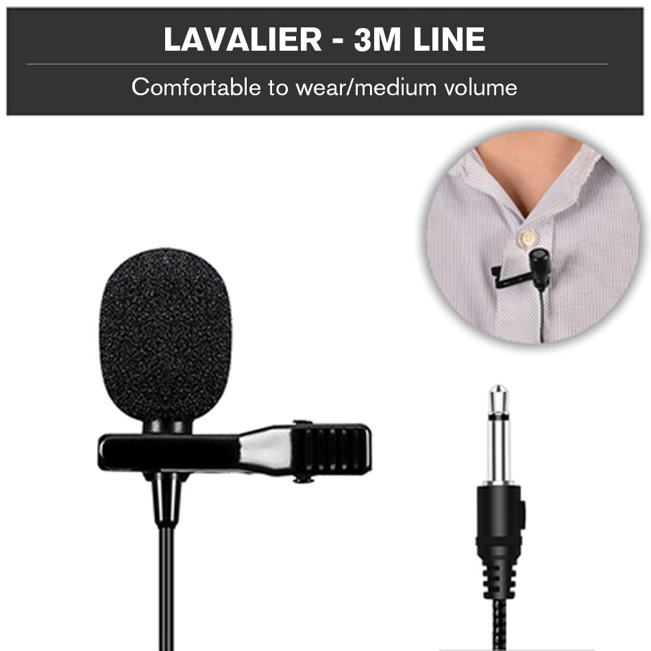 Vocal Wired Headset Neck Microphone Recorder For Voice Amplifier ...