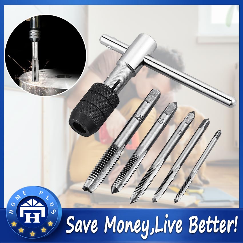 6pcs/Set Tap Drill Wrench Set M3 M4 M5 M6 M8 Thread Metric Screwdriver ...