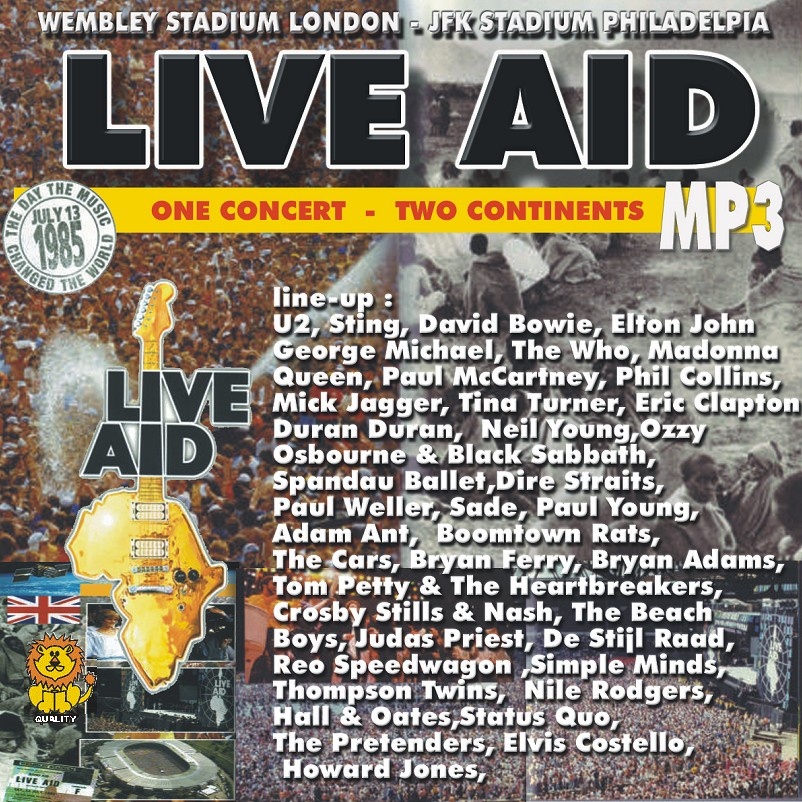 LIVE AID ( concert) MP3 music CD for PCCDROM / DVD player | Lazada PH