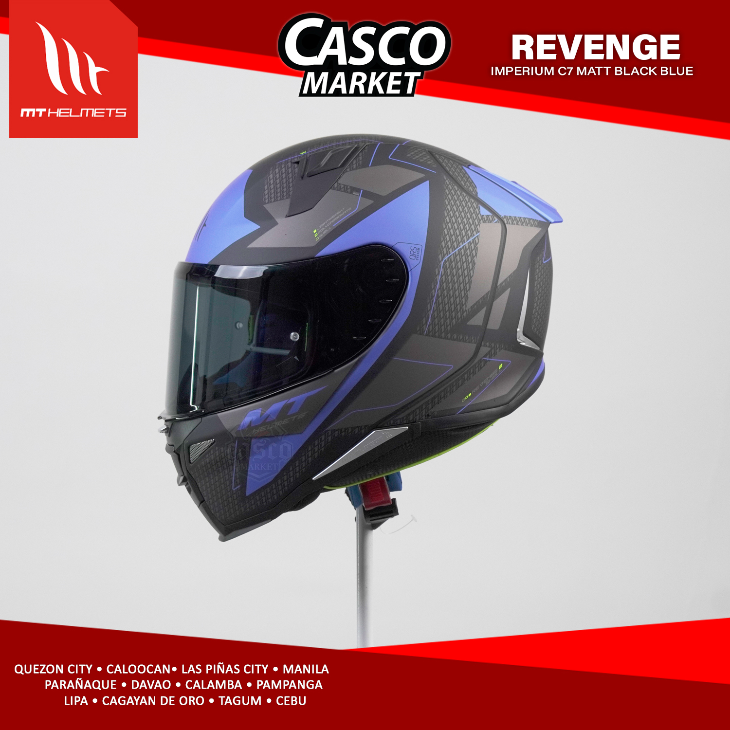 MT REVENGE2 G IMPERIUM FULL-FACE SINGLE VISOR MOTORCYCLE HELMET | Lazada PH