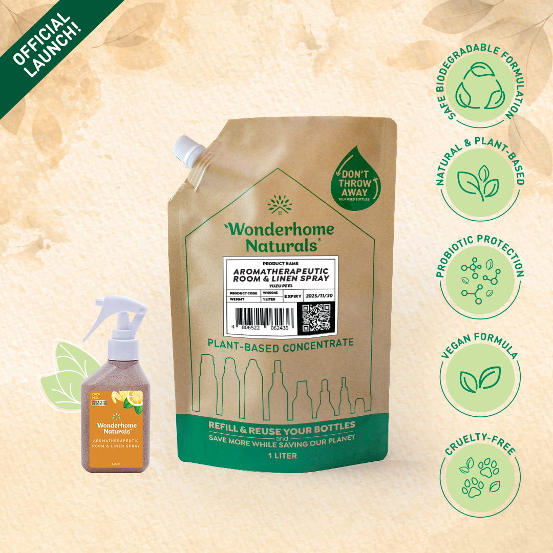 Refill Pouch Aromatherapeutic Room & Linen Spray Yuzu Peel 1000ml ...