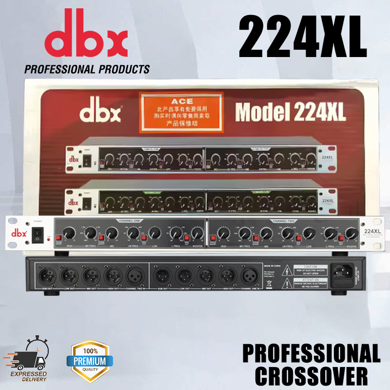 DBX 224XL Professional 4-way electronic crossover (white)Ultra low bass ...