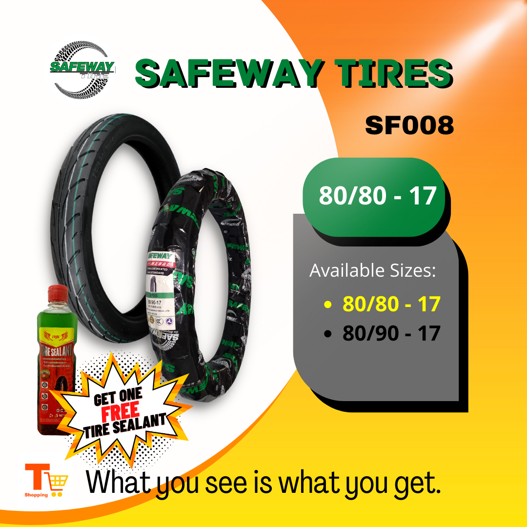 SAFEWAY MOTORCYCLE TUBELESS TIRES 17" | Lazada PH