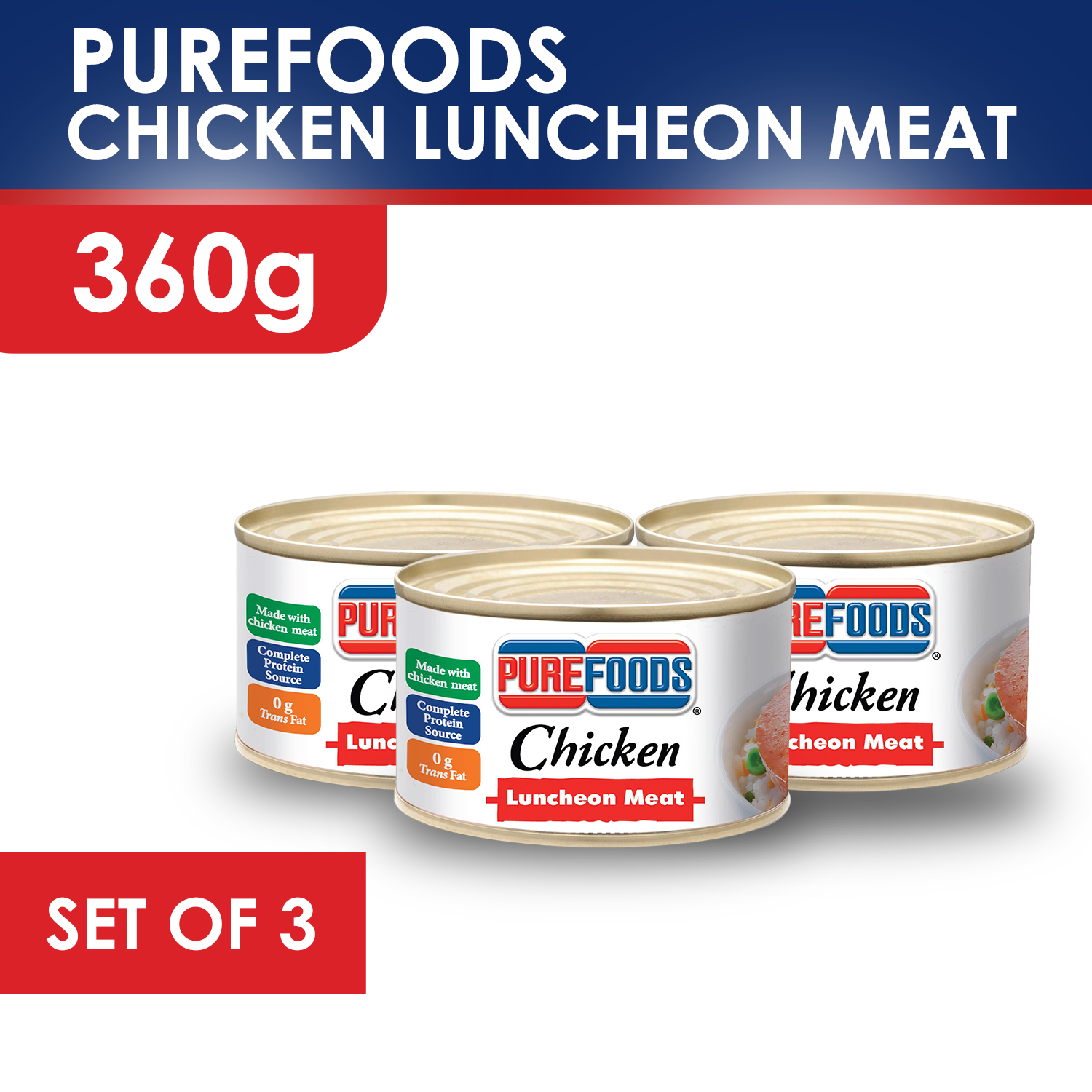 Purefoods Chicken Luncheon Meat (360g) Set of 3 | Lazada PH