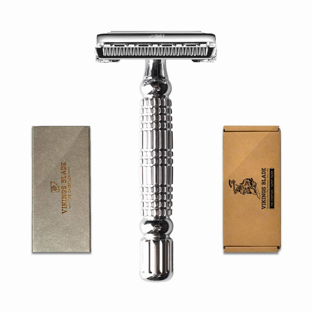 VIKINGS BLADE The Chieftain Double Edge Safety Razor (Neutrally ...