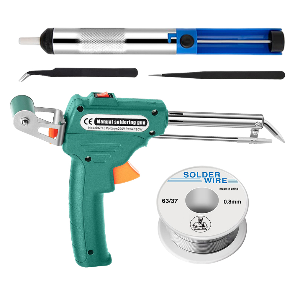 80W Electric Handheld Soldering Iron Gun Automatically Send Tin Gun ...